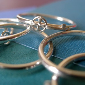 Tiny Key Stacking Ring. Sterling Silver - Etsy