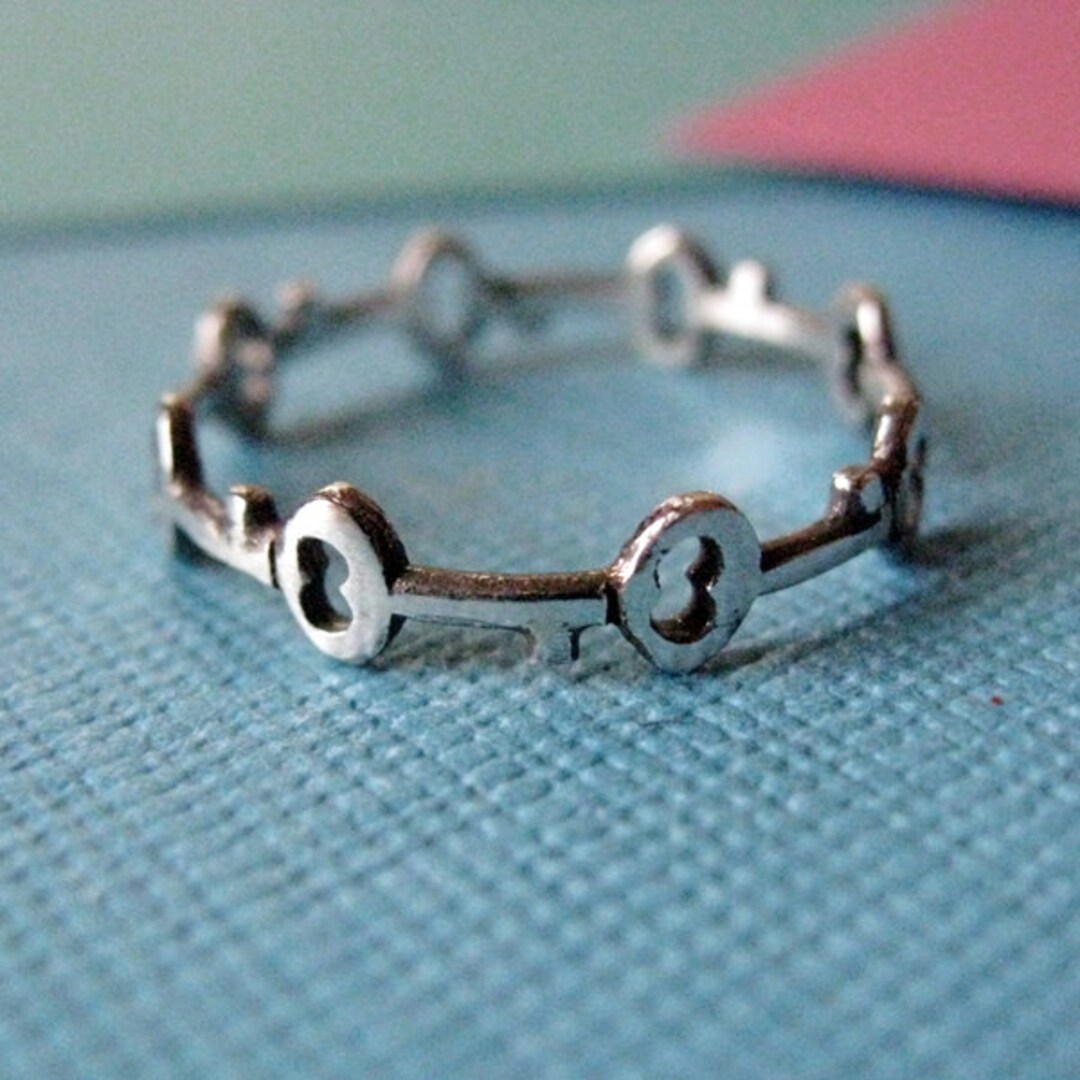 Antique Key Circlet Ring Sterling Silver - Etsy
