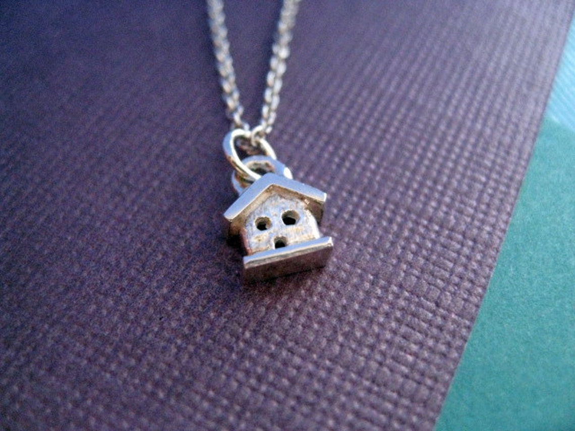 Teeny House Necklace Sterling Silver - Etsy