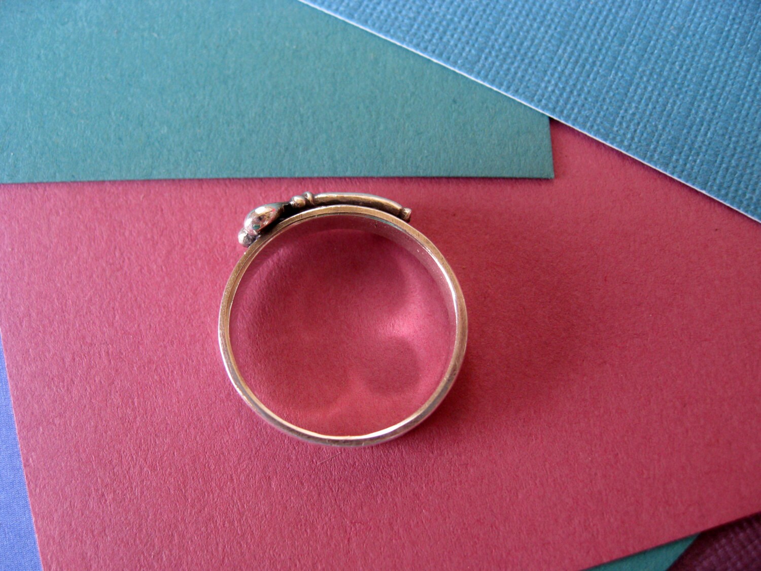 Sterling Silver Antique Key Band Ring - Etsy