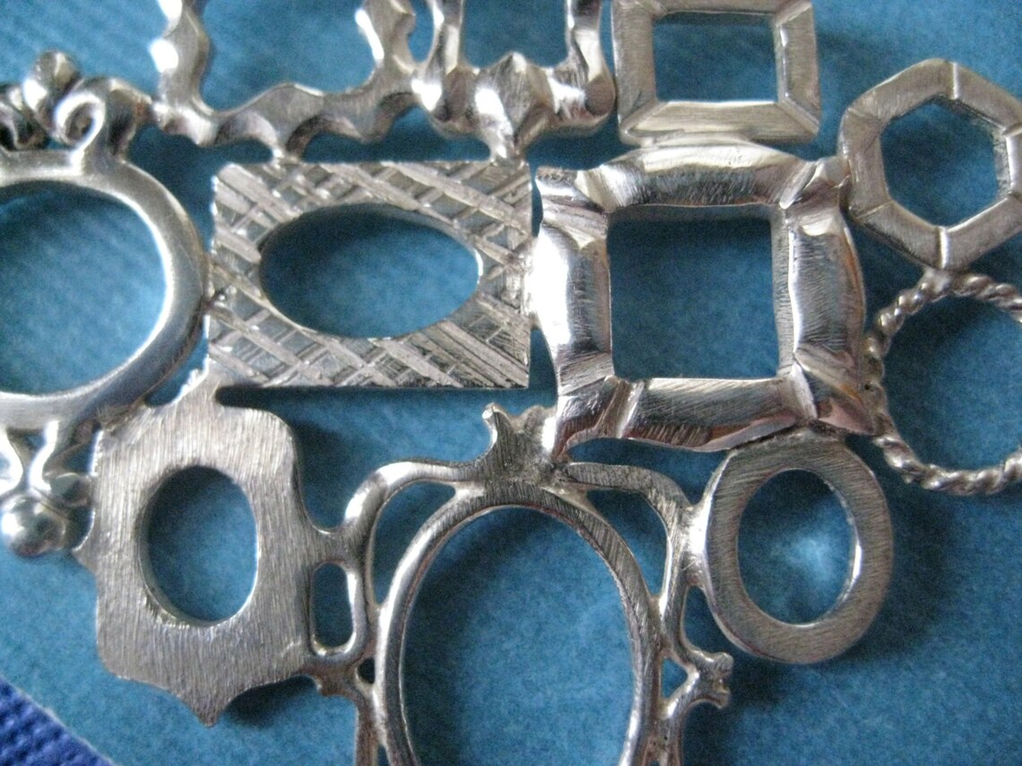 Sterling Silver Miniature Frame Collage Necklace Short and - Etsy