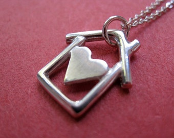 Home is Where the Heart is House Necklace, Home Necklace, Home Sweet ...