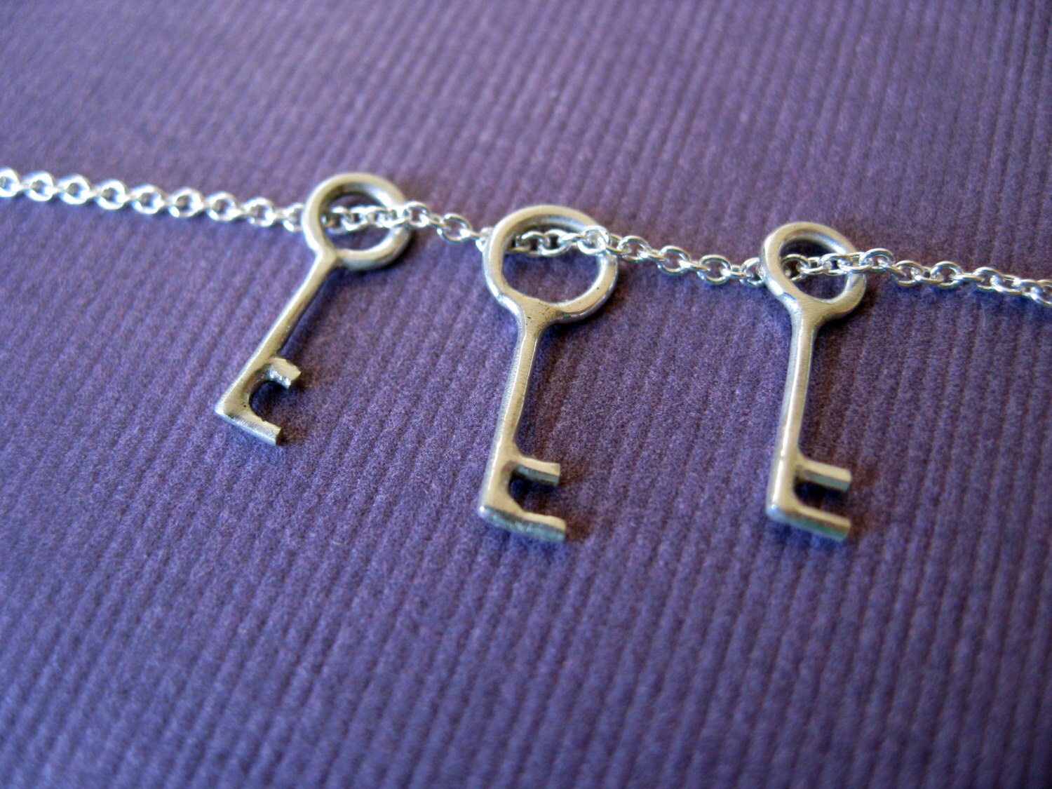 Three Keys Necklace. Mother's Necklace. Sterling Silver. - Etsy
