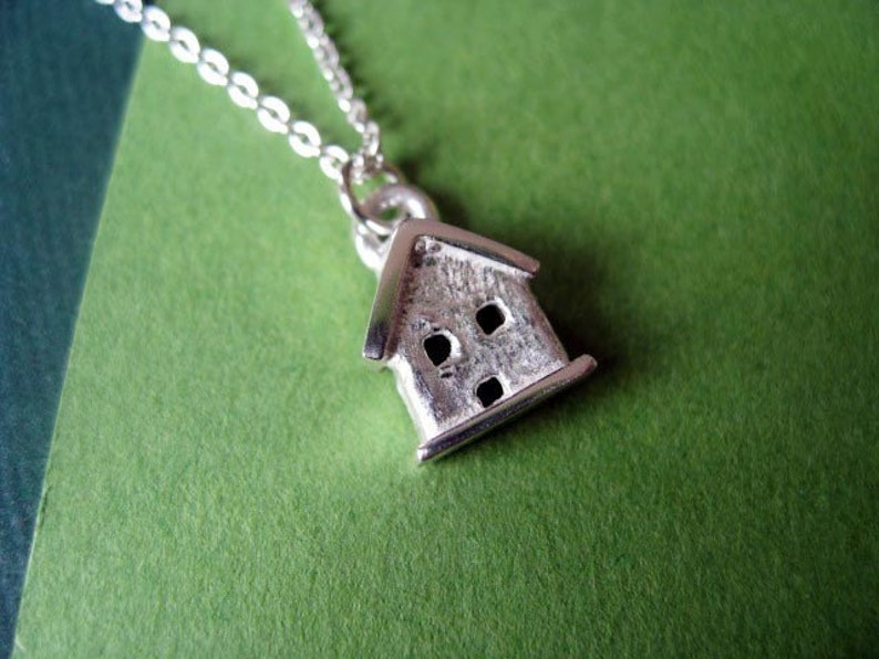 Tiny House Charm Necklace in Sterling Silver - Etsy