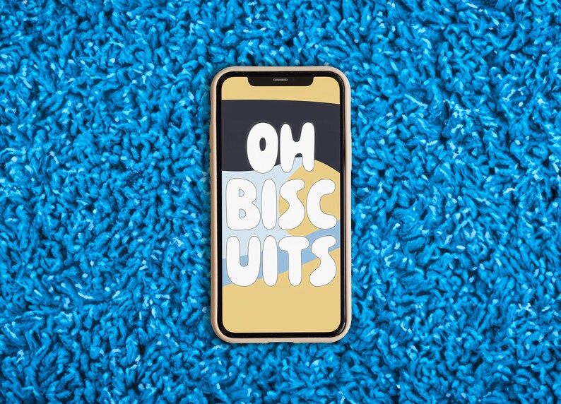 Bluey TV Show Digital Poster oh Biscuits bandit Heeler - Etsy