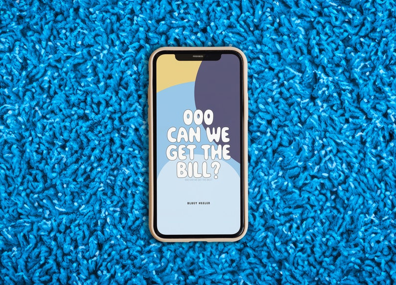 Bluey (TV Show) Digital Poster - "can We Get the Bill" (bluey Heeler ...