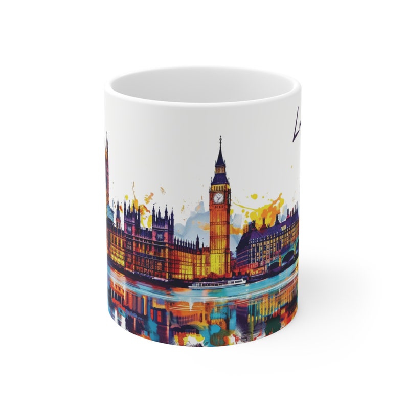 London Watercolor Mug - Ceramic Skyline Cup for Travel Lovers & London ...