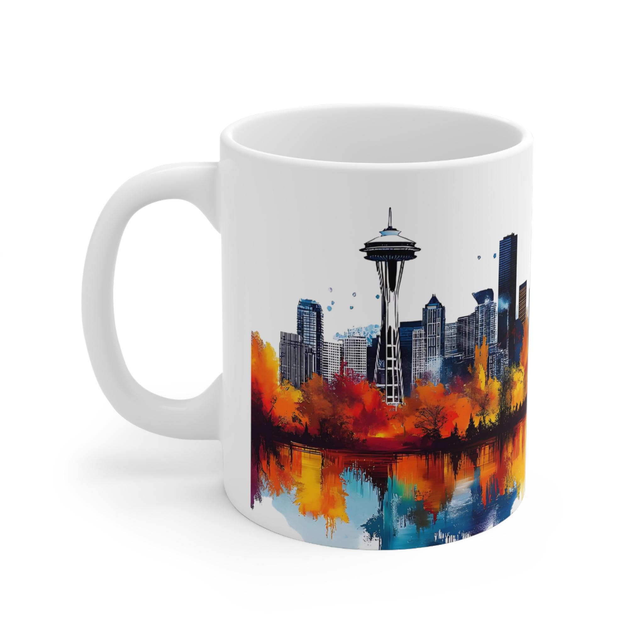 Seattle Skyline Mug, Cityscape Ceramic Cup - Etsy