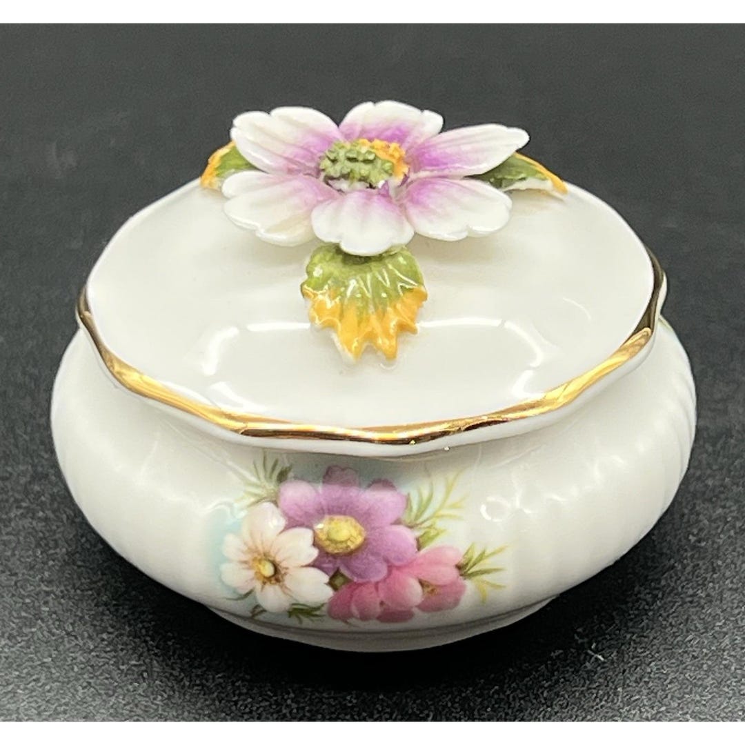 Royal Albert Flower of the Month Cosmos Trinket Pot and Lid - Etsy Canada