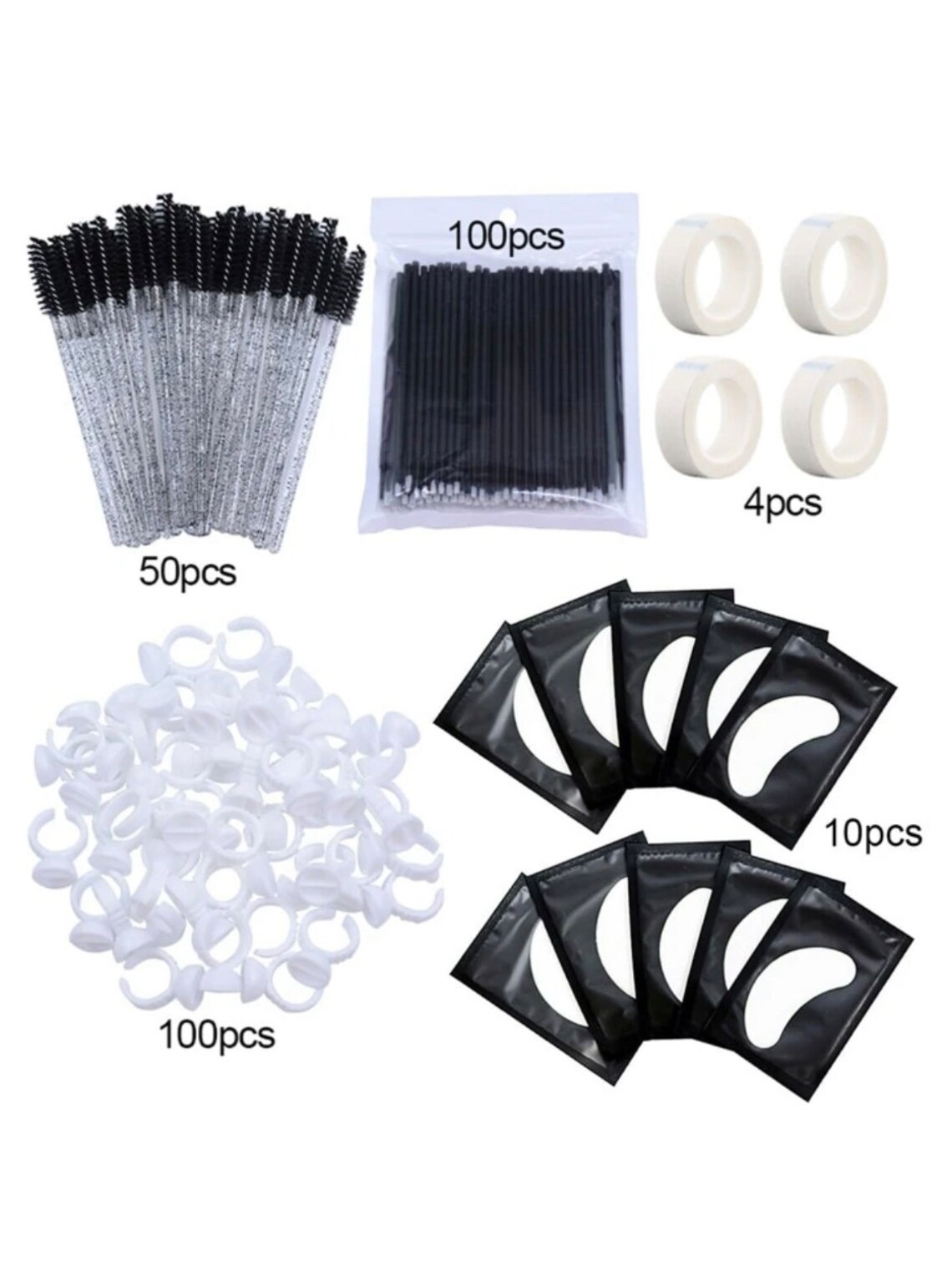 Lash Extension Tool Set | Lash Tap | Lash Glue Ring | Eye Pads | Micro ...