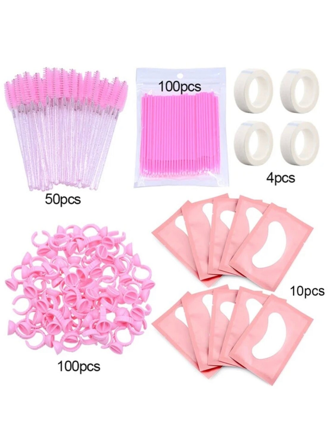 Lash Extension Tool Set | Lash Tap | Lash Glue Ring | Eye Pads | Micro ...