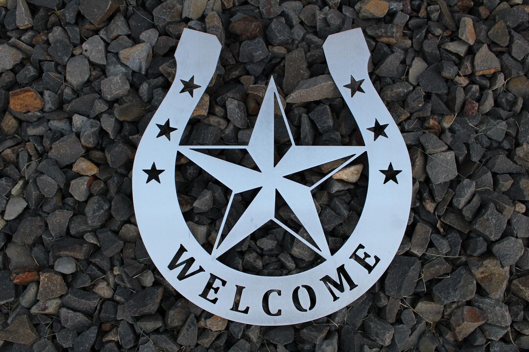 Handcrafted Metal Horseshoe Welcome Sign Rustic Home Decor - Etsy