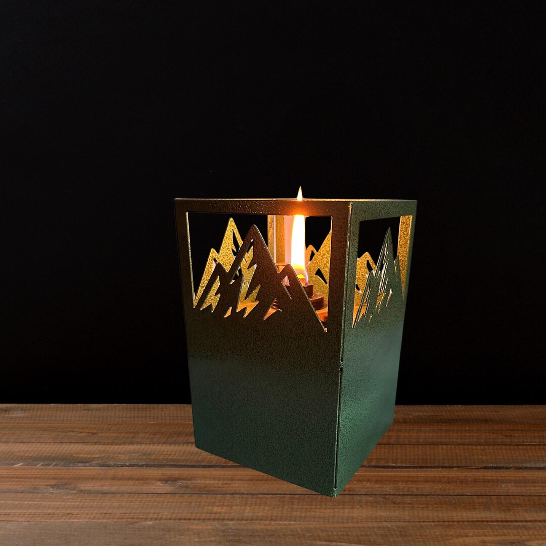 Handmade Steel Mountain Lantern – Rustic Outdoor Torch - Etsy