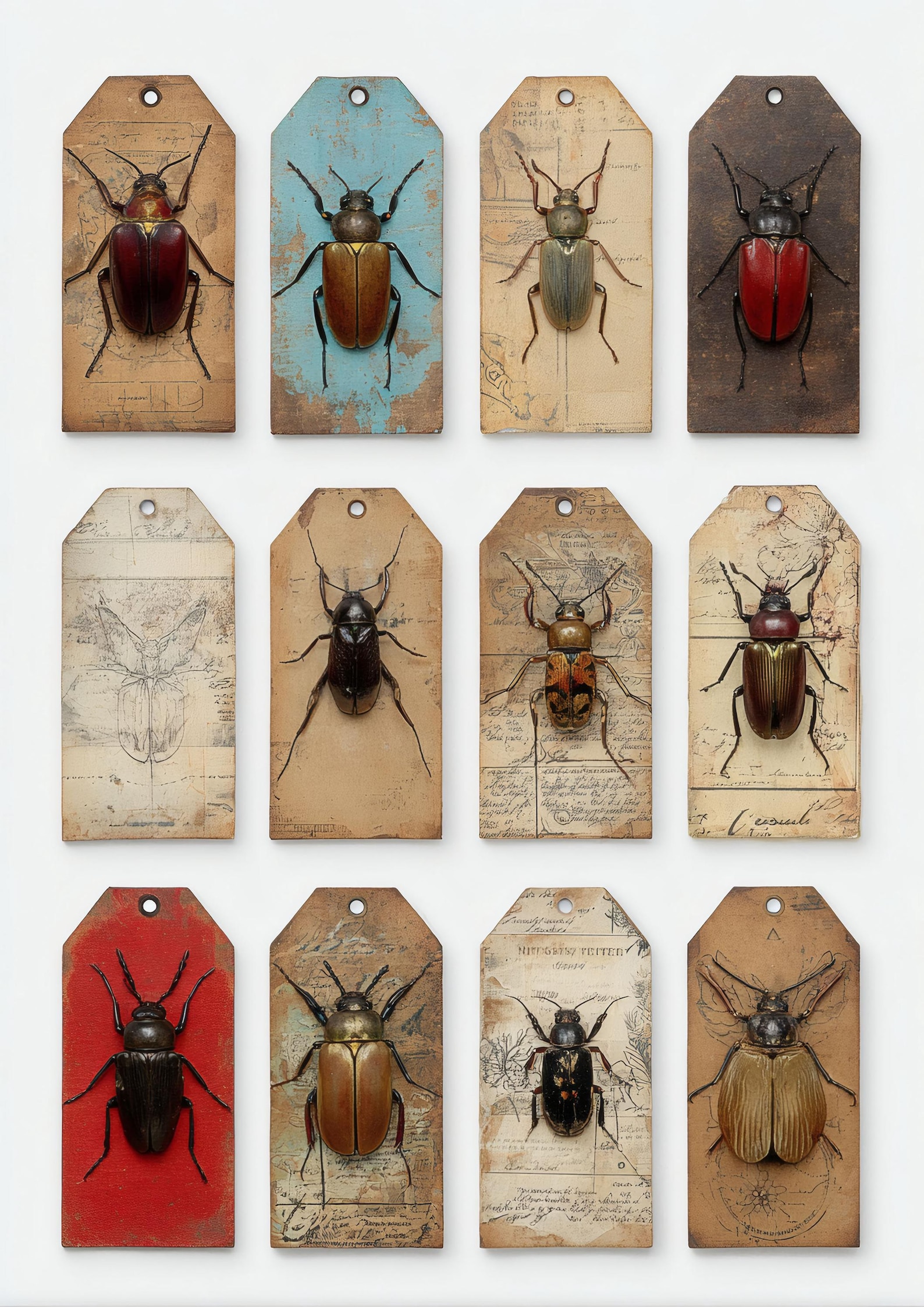 Insect Pocket Labels Printable, Bug Journal Labels, Vintage Insect ...