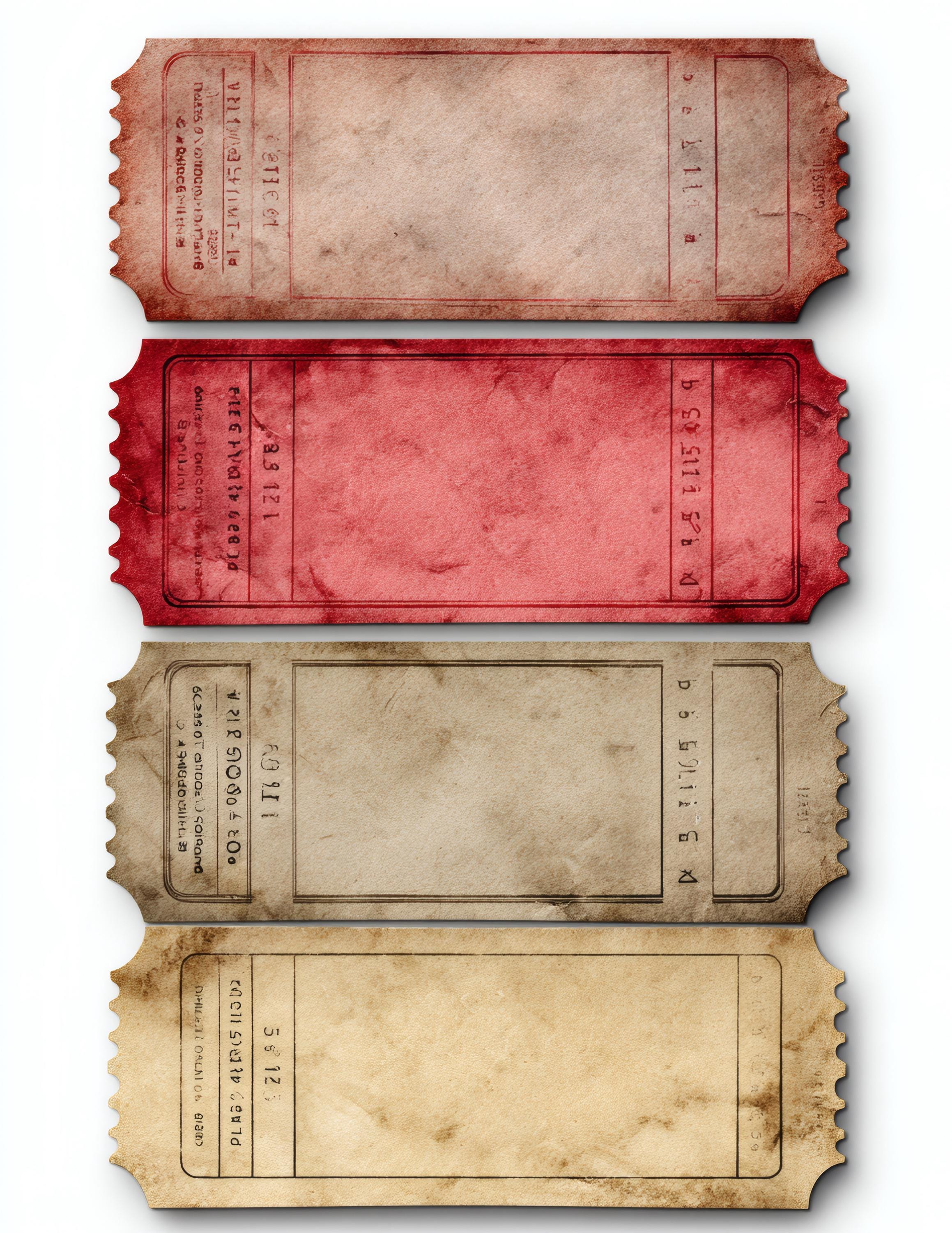 Cinema Ticket Ephemera, Retro Movie Theatre Stubs for Junk Journals ...