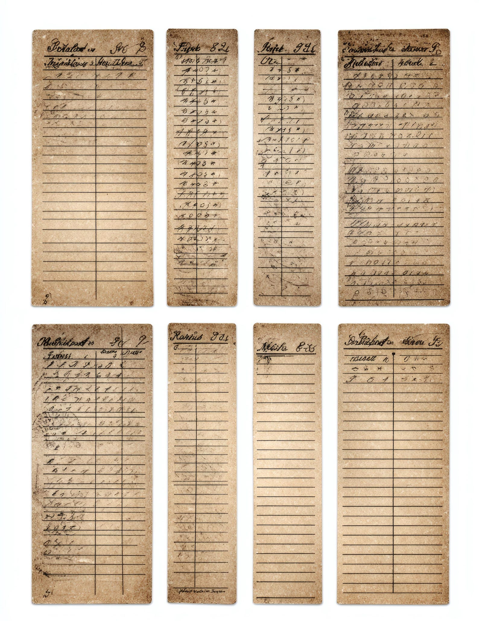 Vintage School Grading Slips Printable, Report Card Ephemera Labels ...