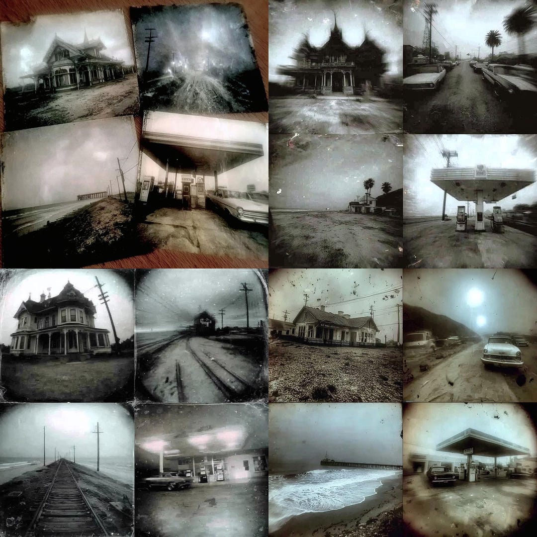 Travel Photography Ephemera, Black and White Old Roads, Houses ...