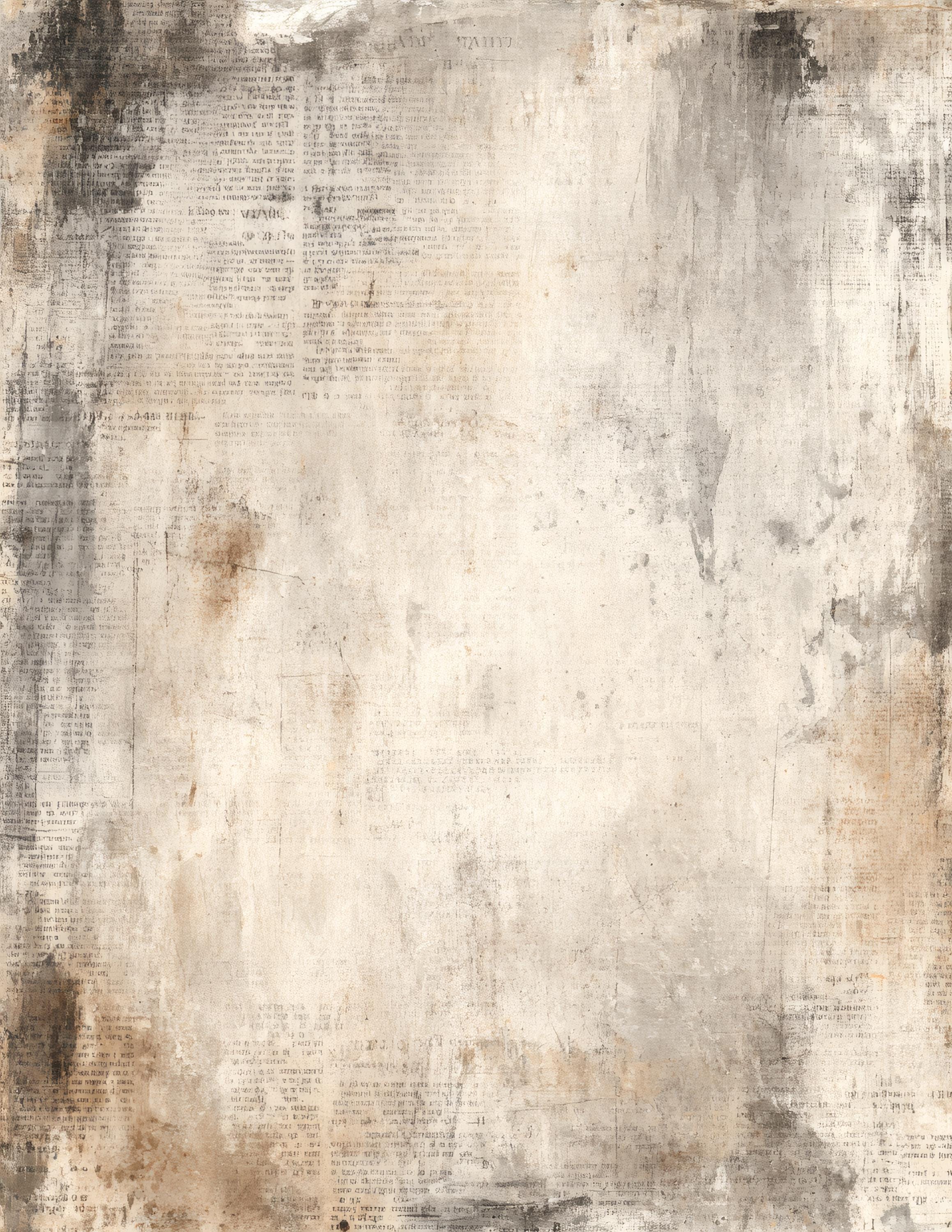 Vintage Newspaper Junk Journal Pages, Faded Text Printable, Grunge ...