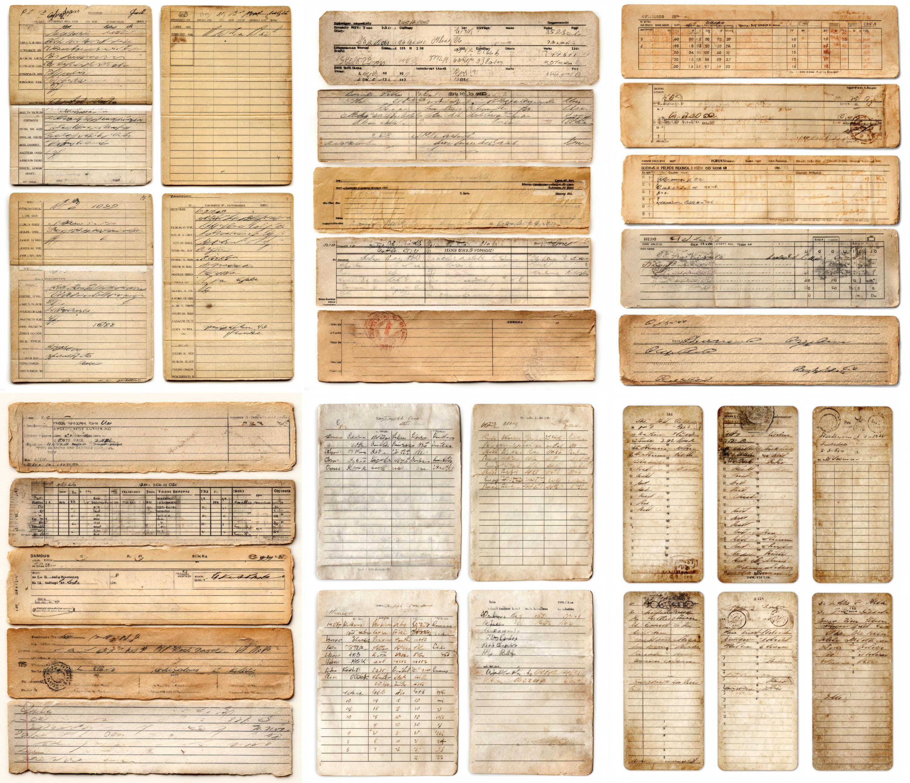 Vintage School Grading Slips Printable, Report Card Ephemera Labels ...