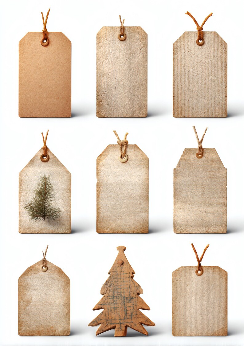Rustic Gift Labels and Tags, Printable Gift Tags, Farmhouse Ephemera ...