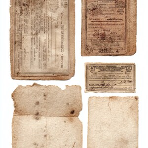 Military Passes & Ration Tickets, WWII Ephemera for Junk Journals, War ...