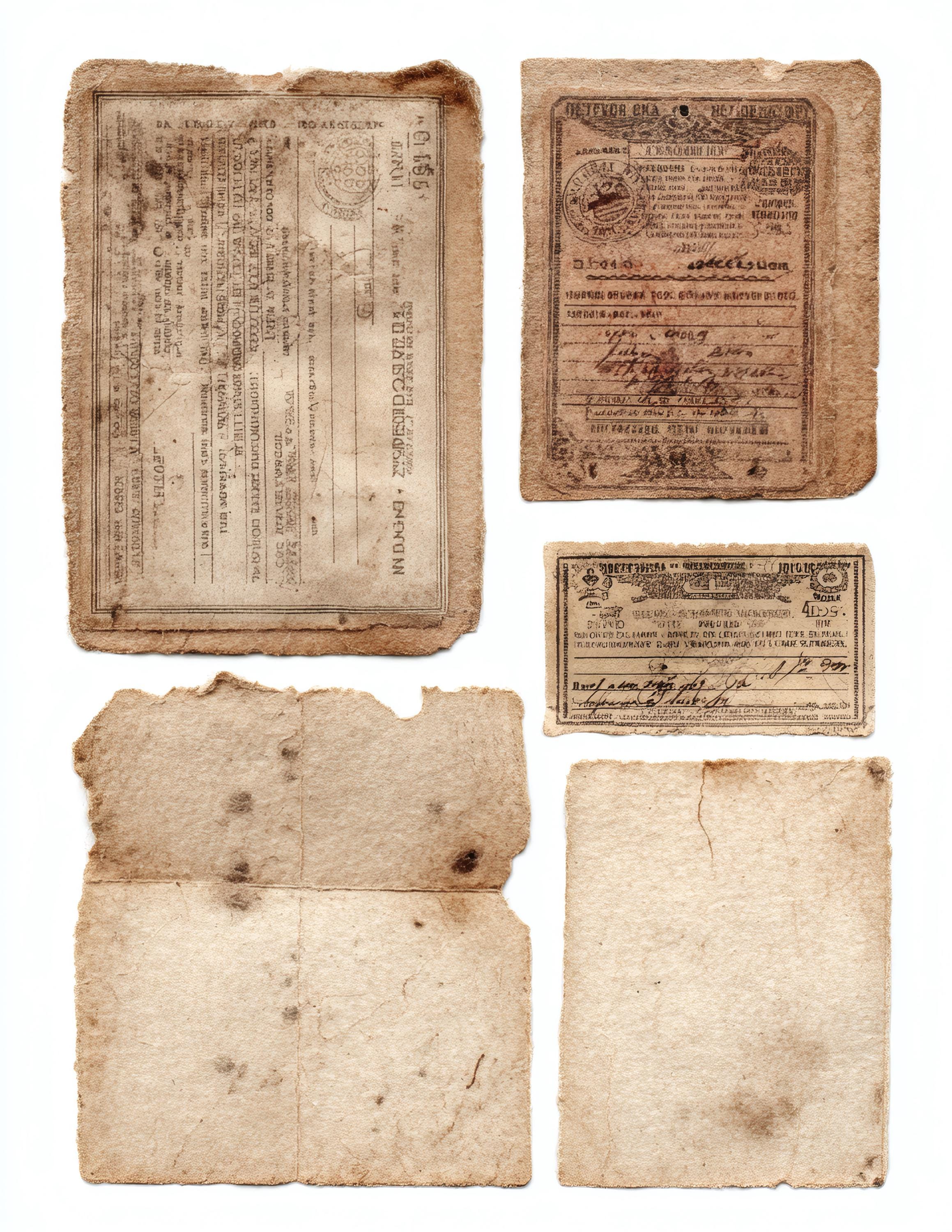Military Passes & Ration Tickets, WWII Ephemera for Junk Journals, War ...