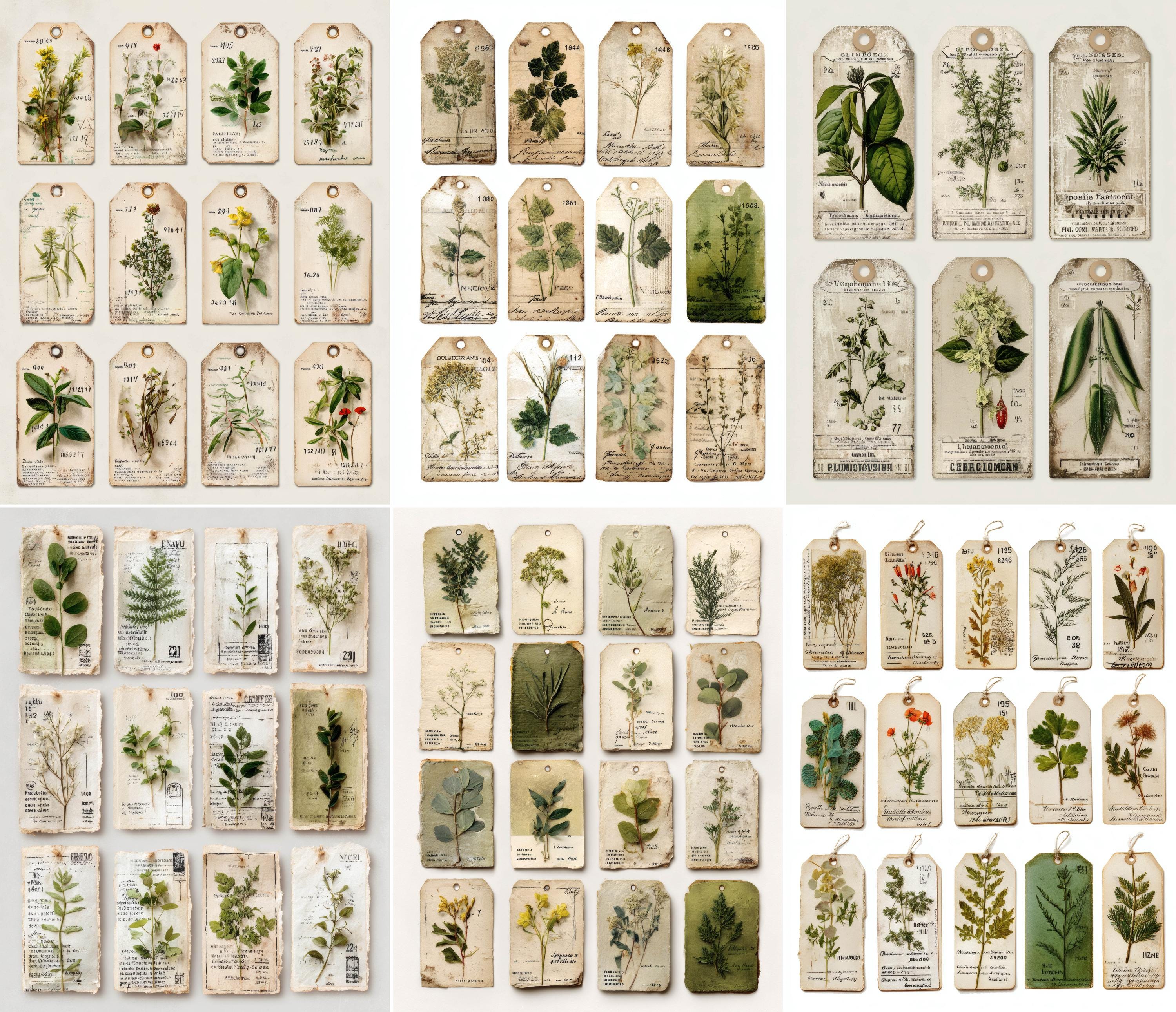 300+ Vintage Botanical Specimen Labels, Herbarium Ephemera Junk Journal ...