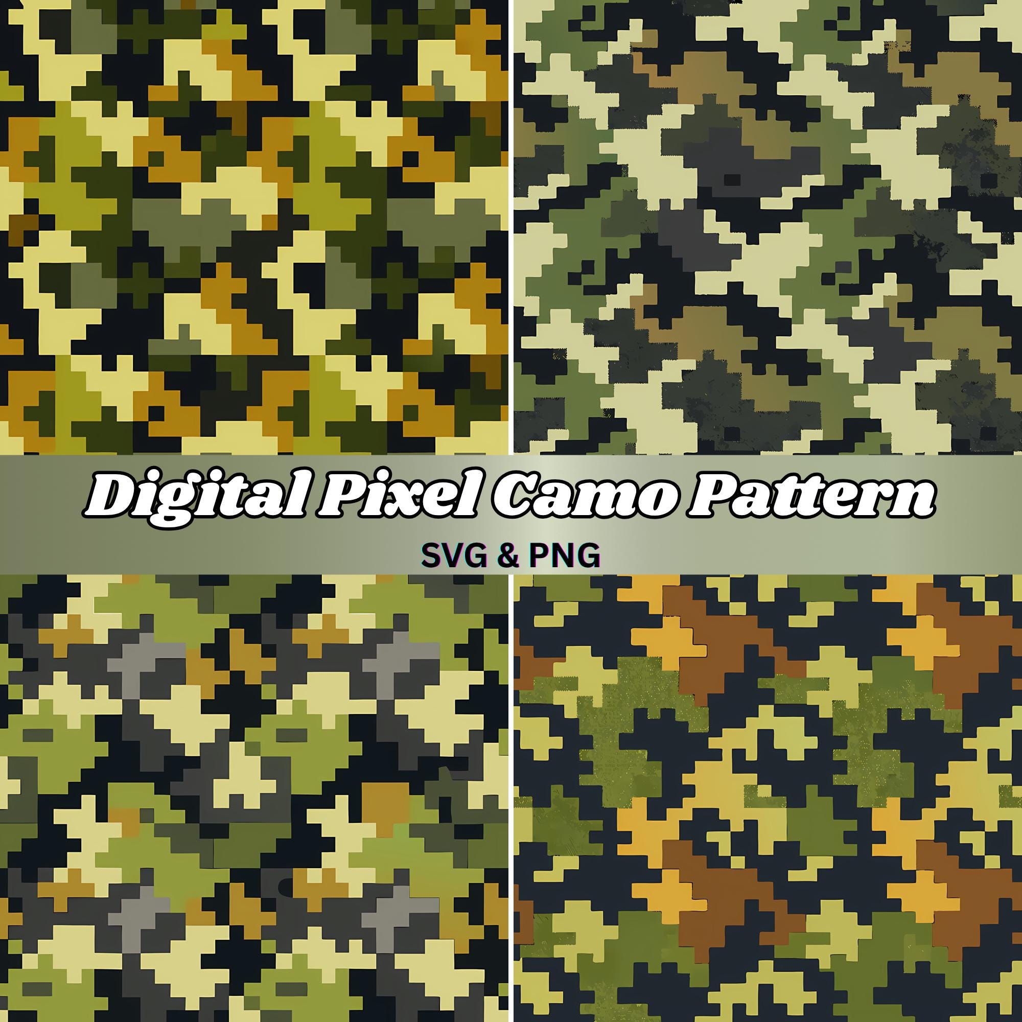 Pixel Camo SVG, Digital Camouflage Pattern SVG, Modern Army Texture Svg ...
