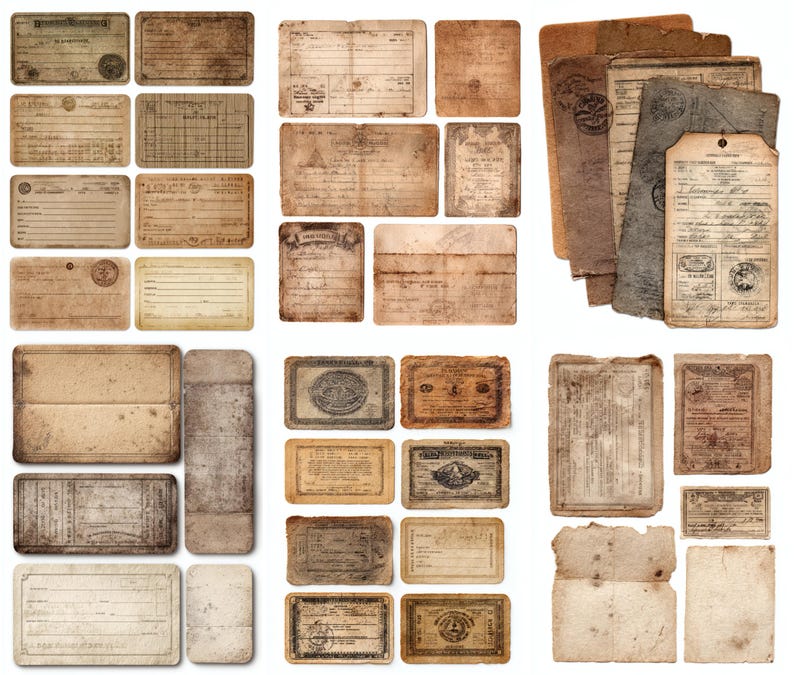 Military Passes & Ration Tickets, WWII Ephemera for Junk Journals, War ...