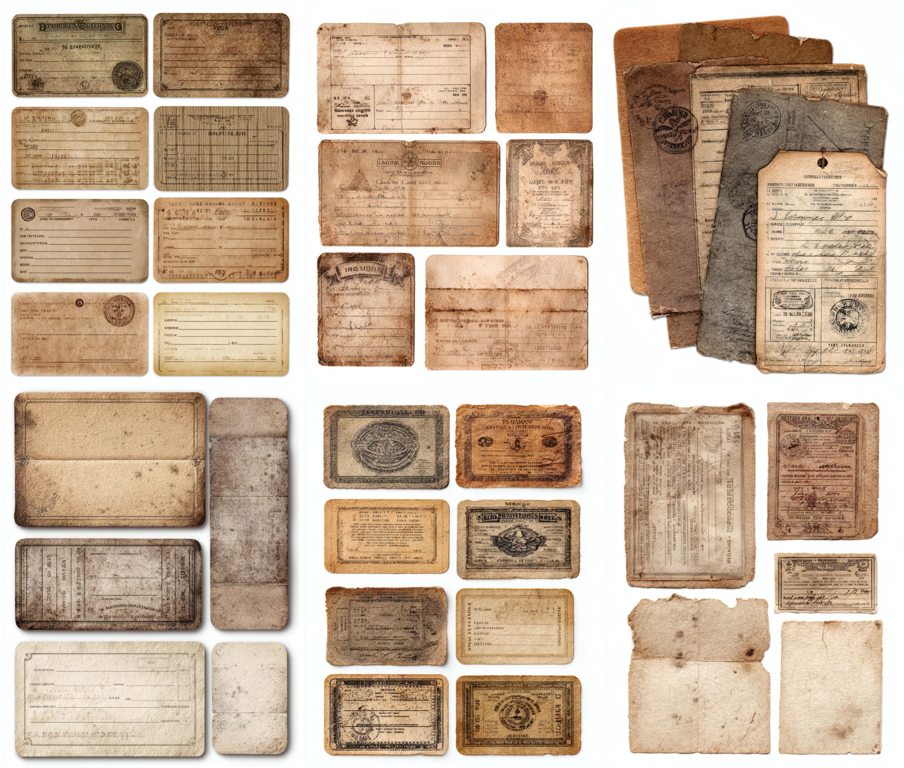 Military Passes & Ration Tickets, WWII Ephemera for Junk Journals, War ...