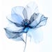 12 Blue Ghost Flower Clipart Fantasy Ink Style Floral Art Botanical ...