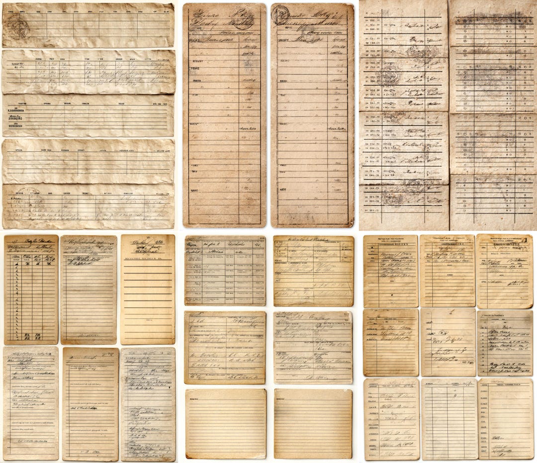 Vintage School Grading Slips Printable, Report Card Ephemera Labels ...