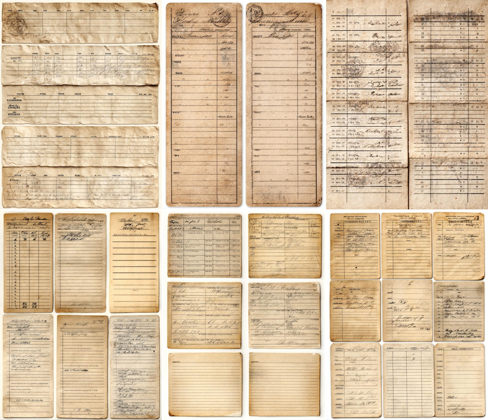 Vintage School Grading Slips Printable, Report Card Ephemera Labels ...