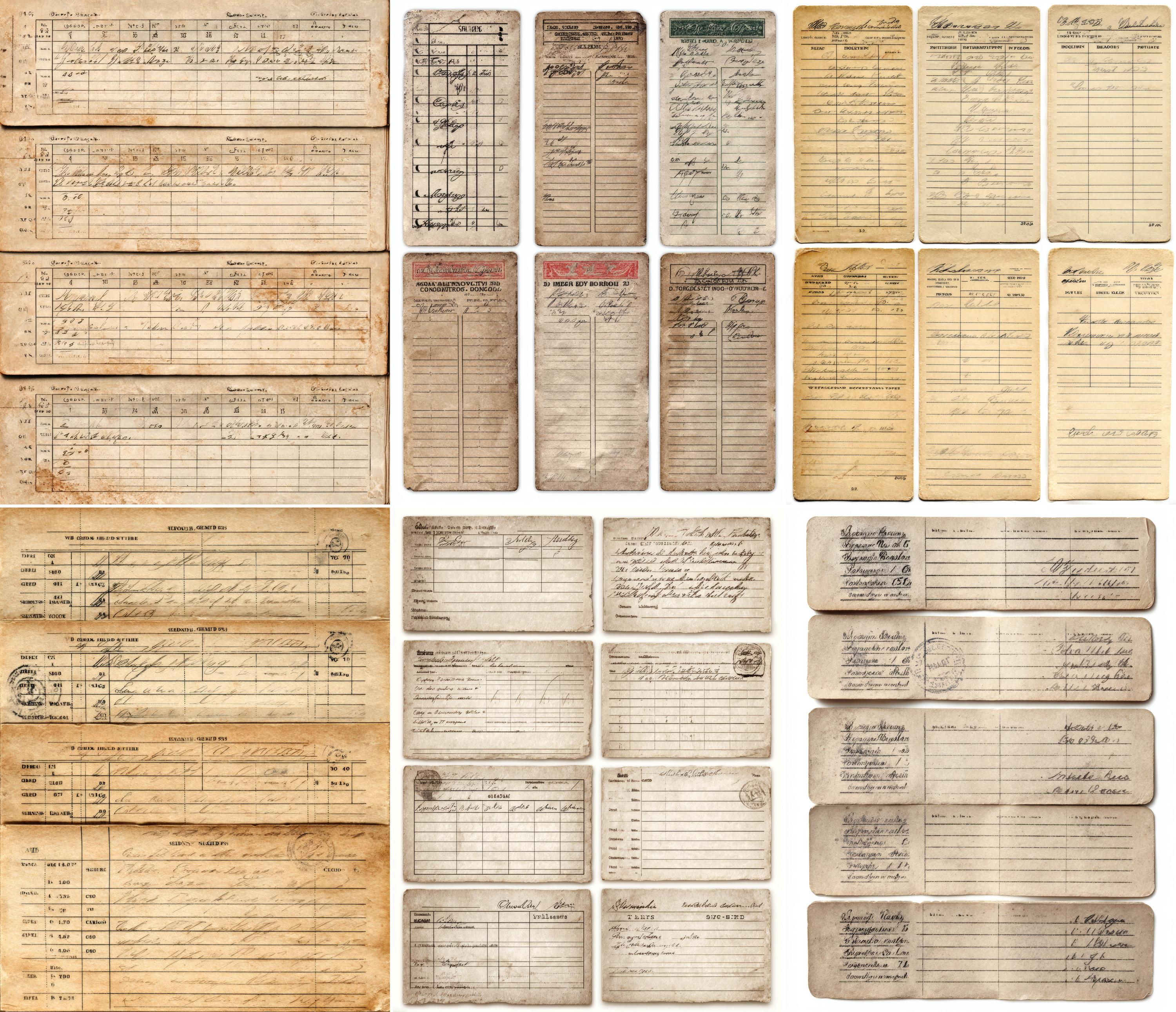 Vintage School Grading Slips Printable, Report Card Ephemera Labels ...