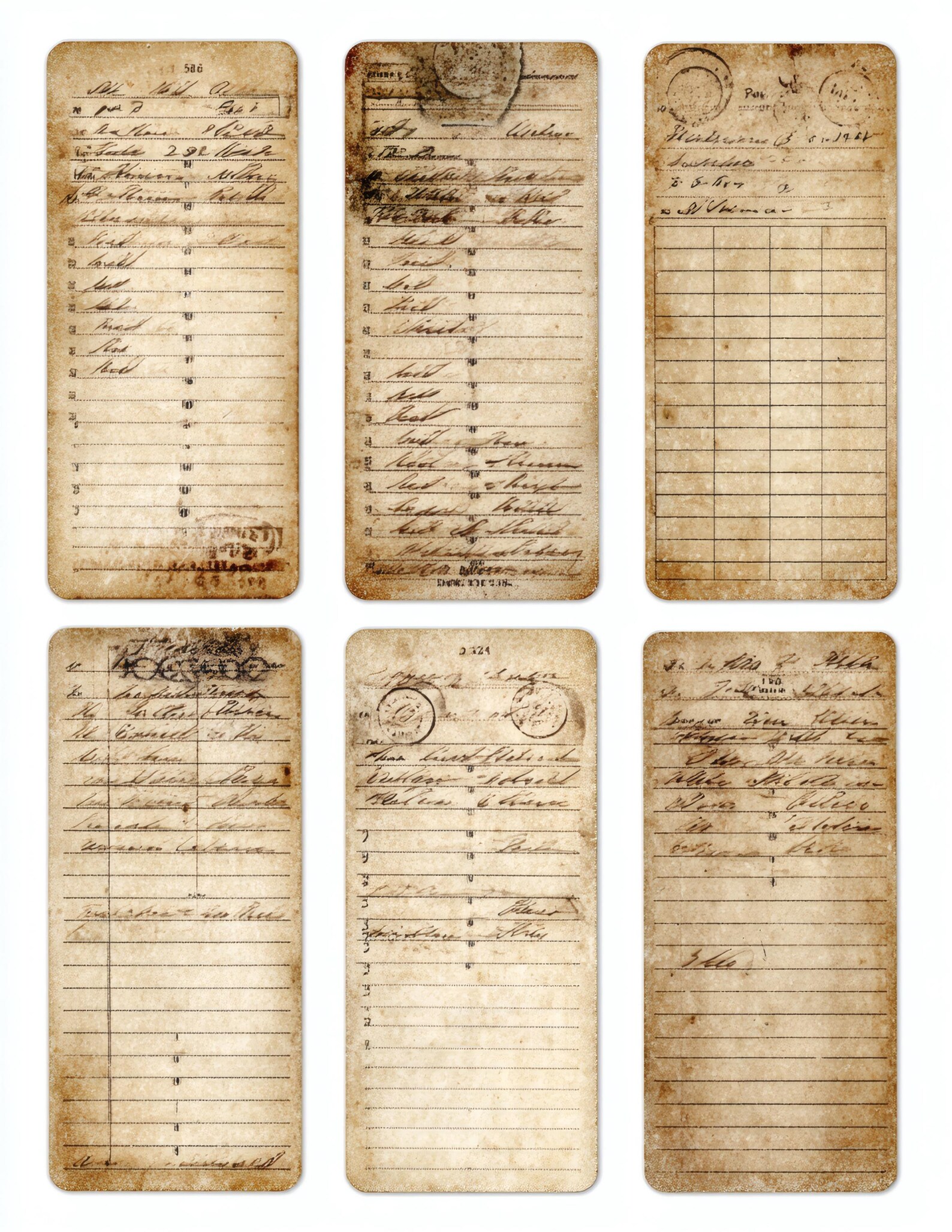 Vintage School Grading Slips Printable, Report Card Ephemera Labels ...