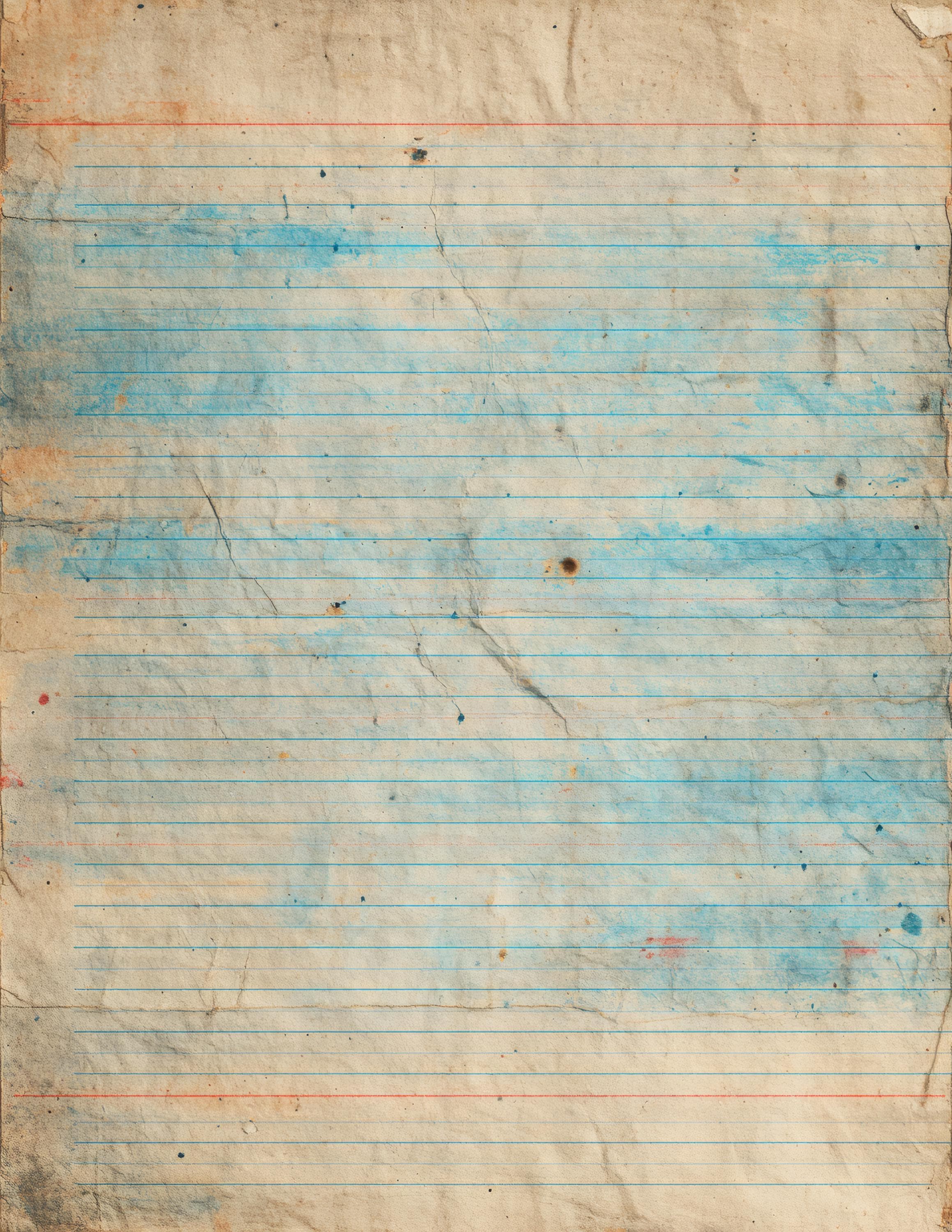 Vintage Lined Paper Pages, Old School Notebook Printable, Distressed ...