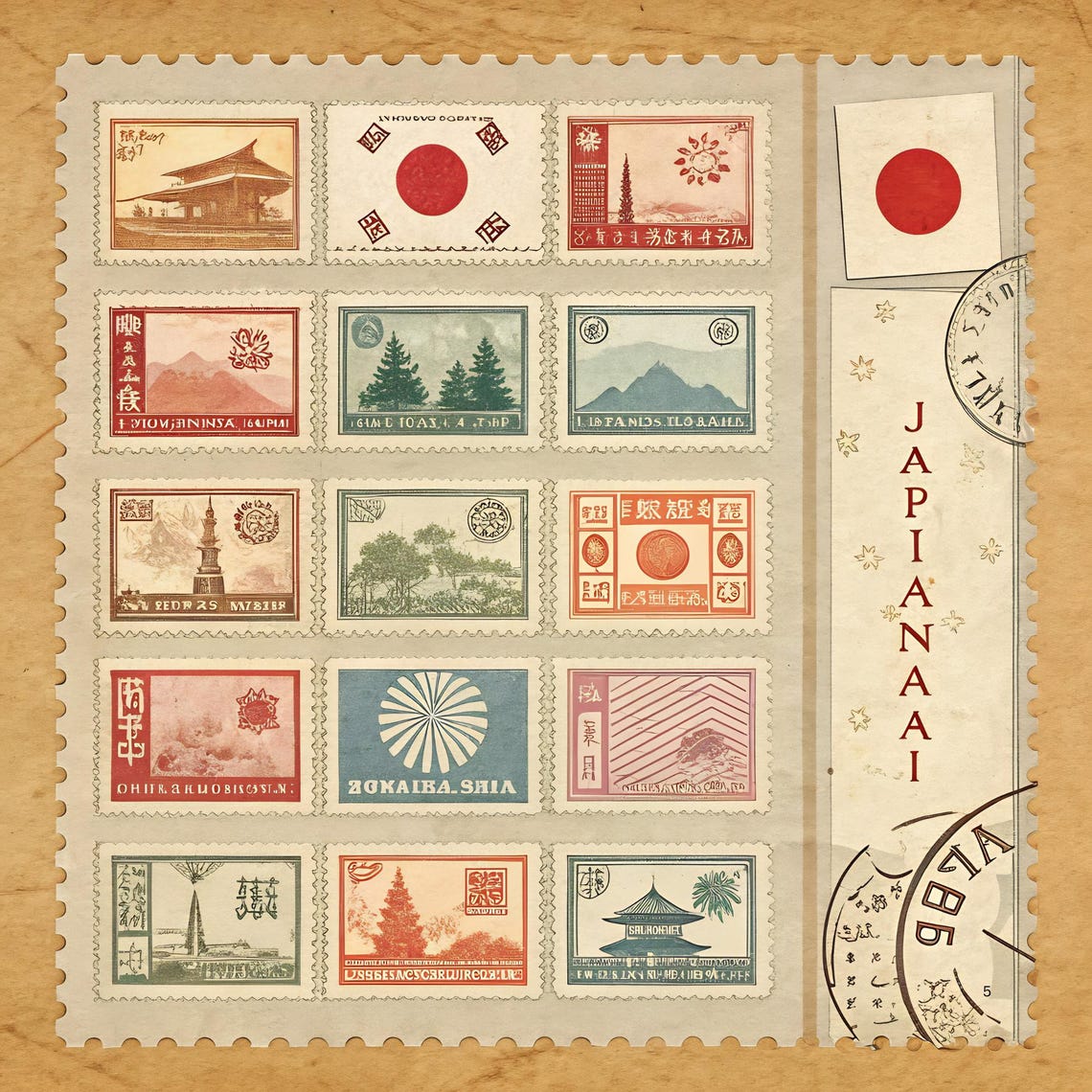 Vintage British Postage Stamp Ephemera, Printable Collage Paper, Stamps ...