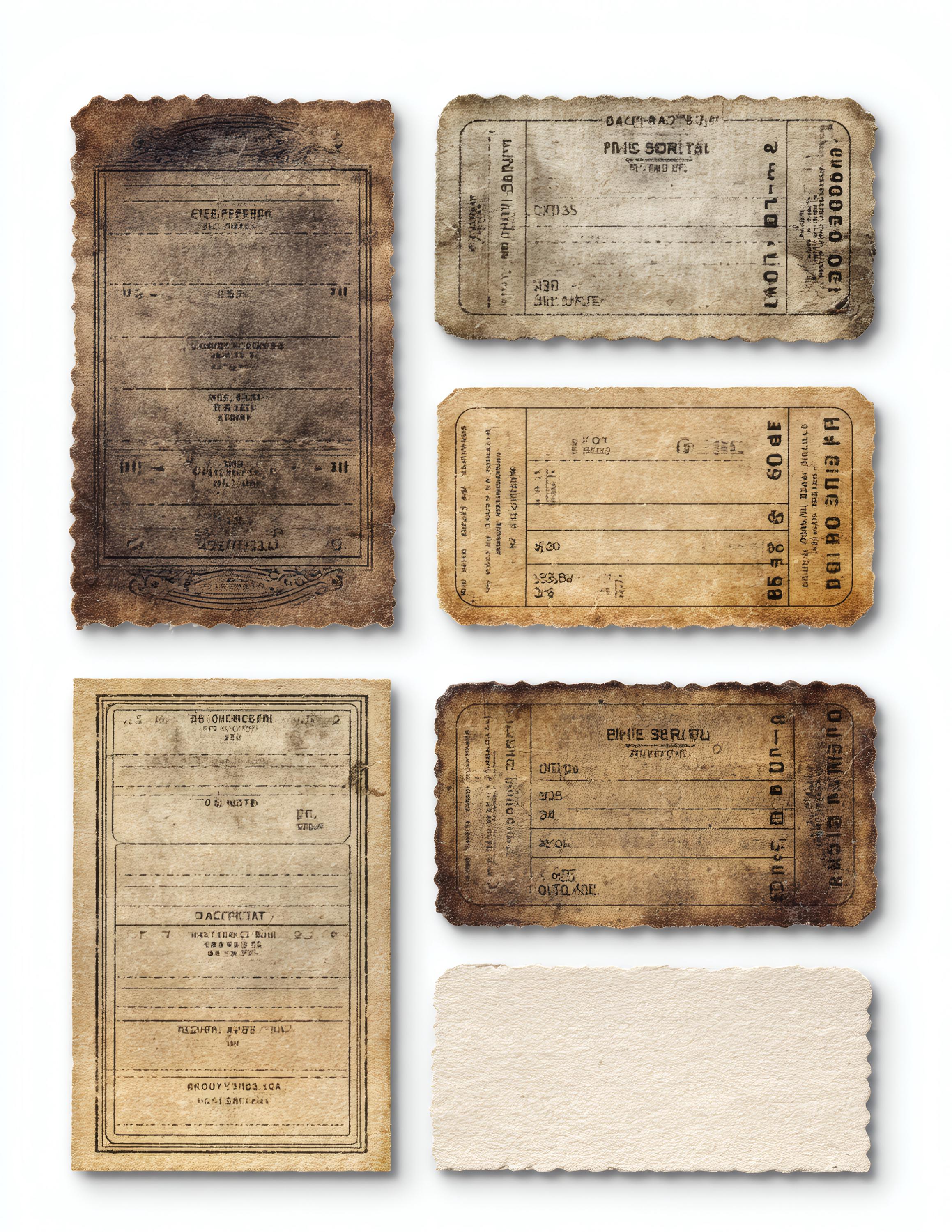 Vintage Train Ticket Stubs Ephemera, Railway Tickets Collage Sheet ...