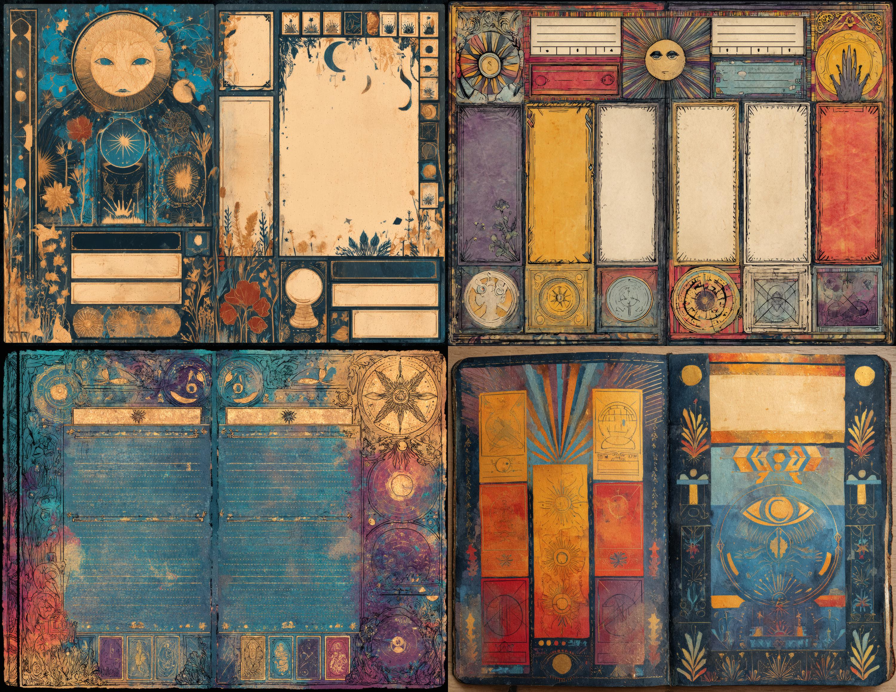 Divination Junk Journal Kit, 42 Printable Pages, Tarot Mystic Scrapbook ...