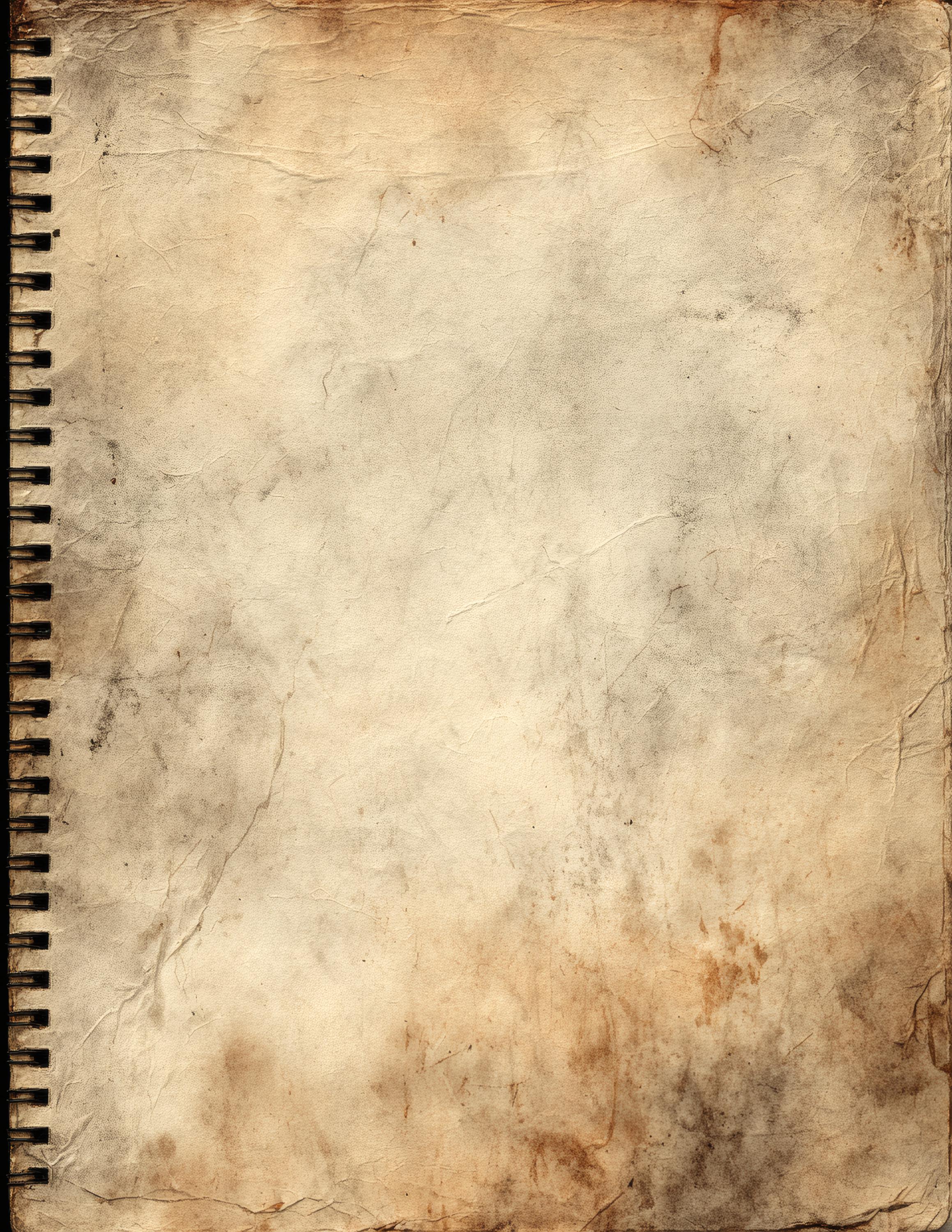 Vintage Tea Stained Notebook Paper, Antique Journal Background, Grunge ...