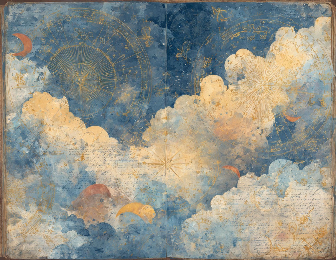 Celestial Junk Journal Pages, Vintage Star Charts Astrological Symbols ...