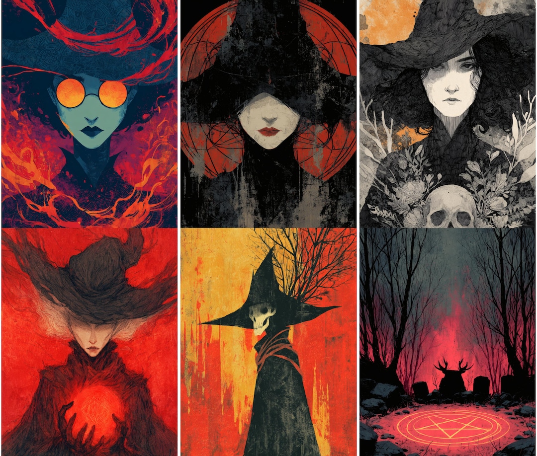 Witch’s Hex Junk Journal Pages, Dark Witchcraft Printable Kit, Gothic ...