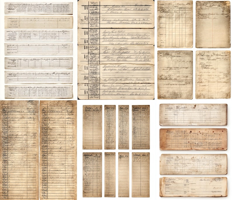 Vintage School Grading Slips Printable, Report Card Ephemera Labels ...