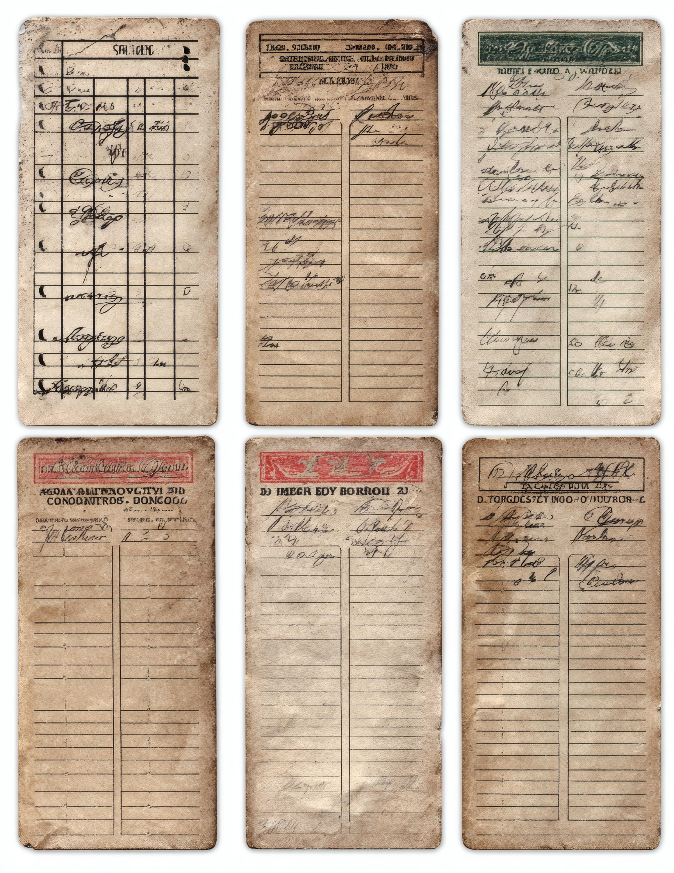 Vintage School Grading Slips Printable, Report Card Ephemera Labels ...