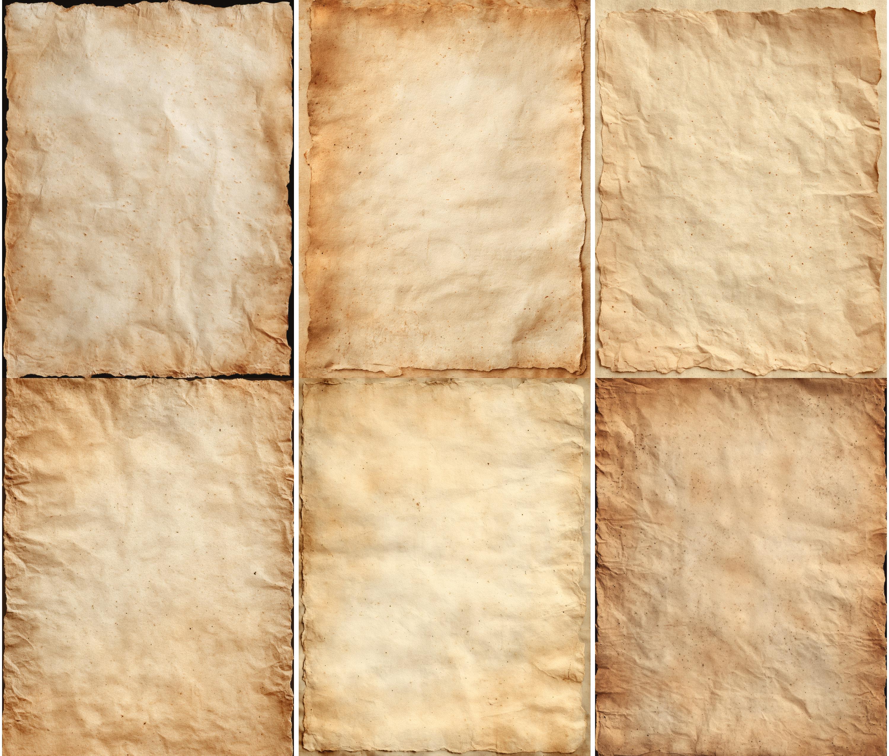 Vintage Parchment Junk Journal Pages, Rustic Scrapbook Paper, Antique ...
