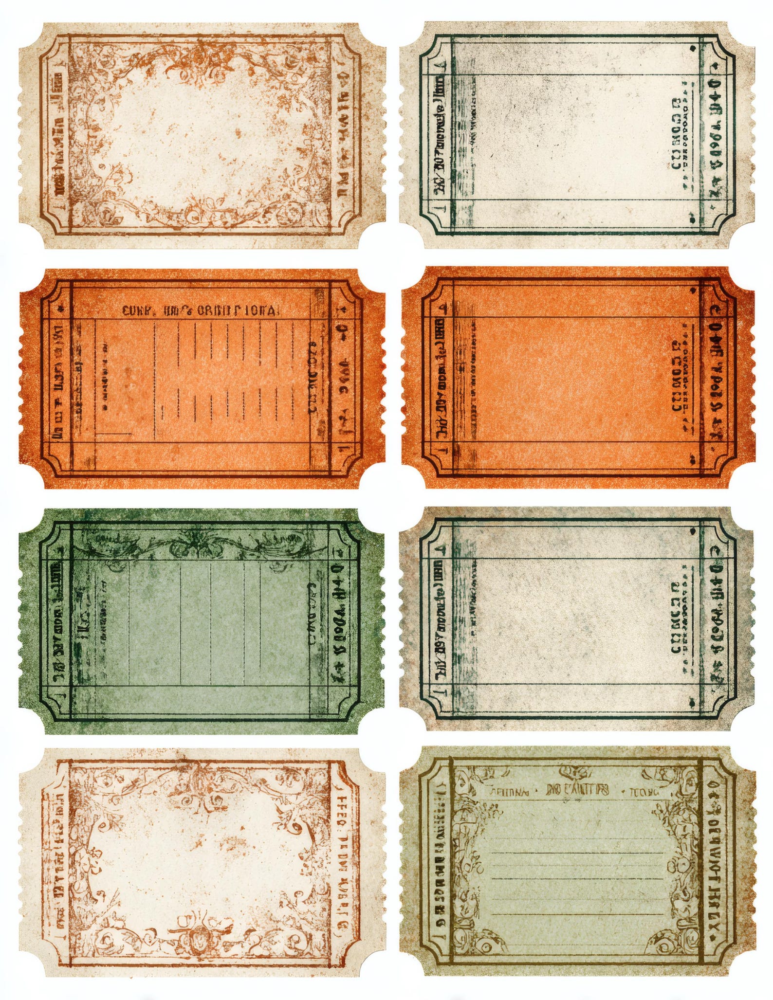 Vintage County Fair Ticket Ephemera Printable, Retro Festival Tickets ...