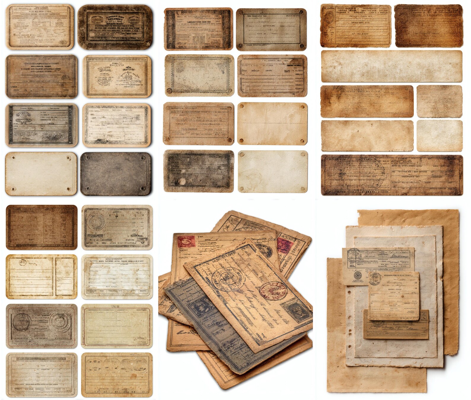 Military Passes & Ration Tickets, WWII Ephemera for Junk Journals, War ...