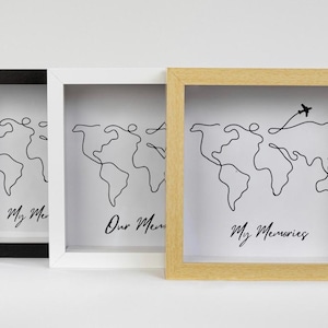 Personalised Travel Box Frame Memories Adventure Souvenir Keepsake ...