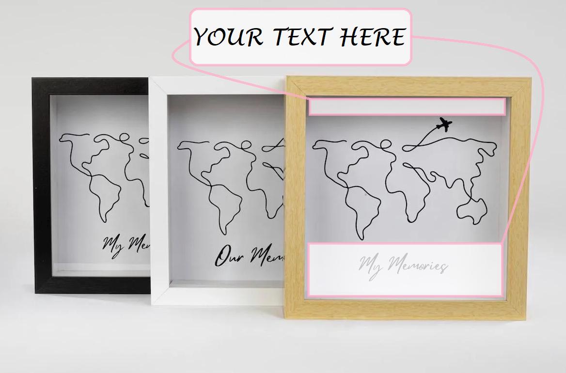 Personalised Travel Box Frame Memories Adventure Souvenir Keepsake ...