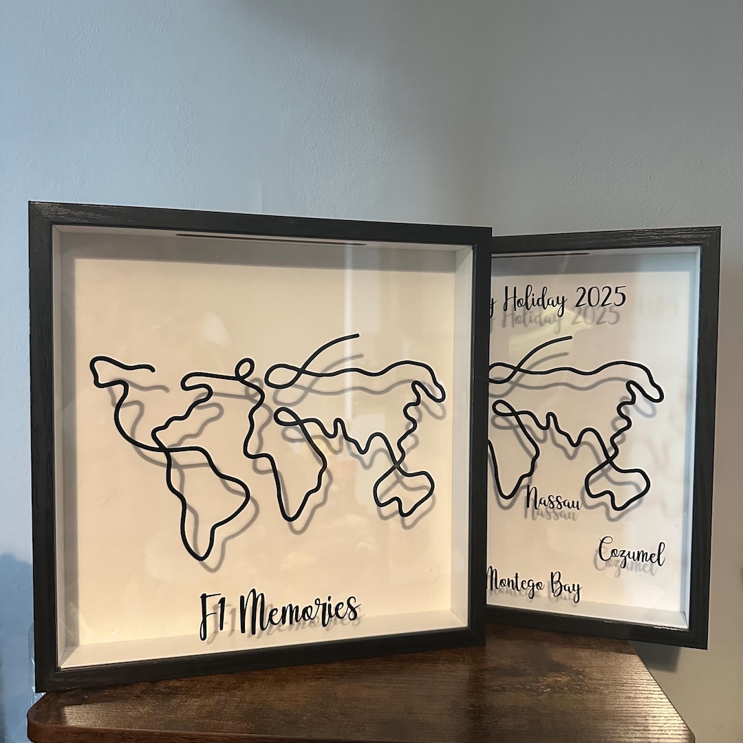 Personalised Travel Box Frame Memories Adventure Souvenir Keepsake ...